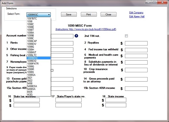 Form 1099 INT, DIV, OID and MISC Software Is Available For Customers ...