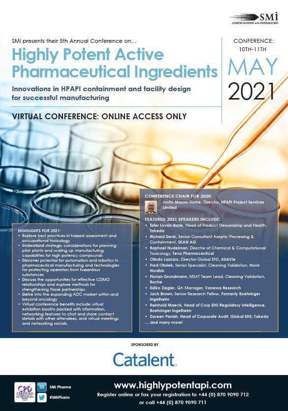 Registration Opens for SMi's 5th Annual Highly Potent Active ...